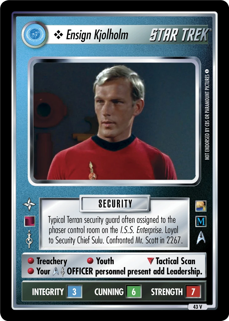 Ensign Kjolholm (TtLG) | CardGuide Wiki | Fandom