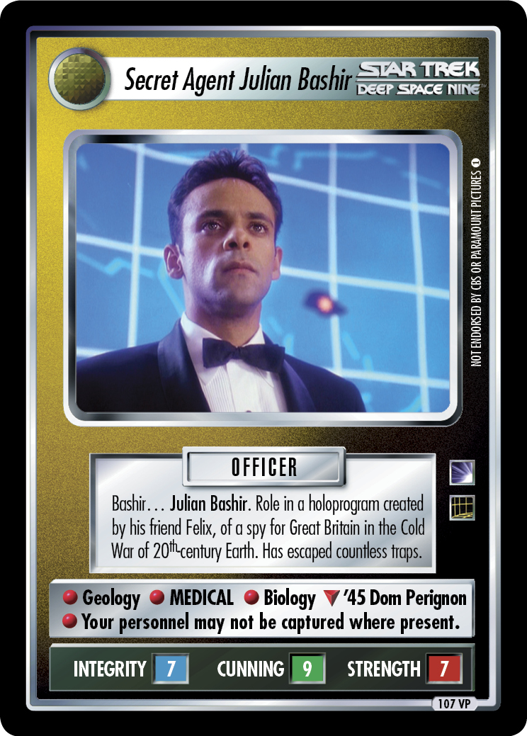 Secret Agent Julian Bashir Vp Cardguide Wiki Fandom