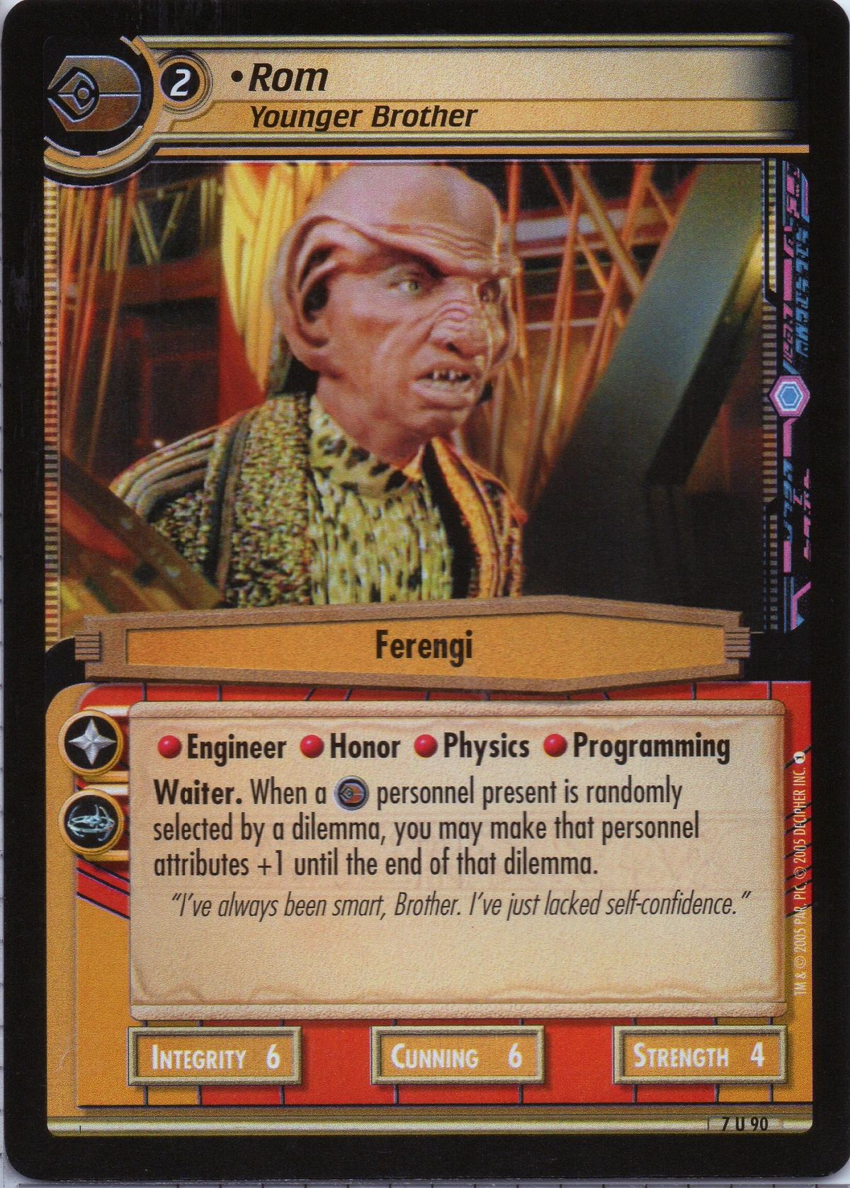 Rom - Younger Brother (SNW) | CardGuide Wiki | Fandom