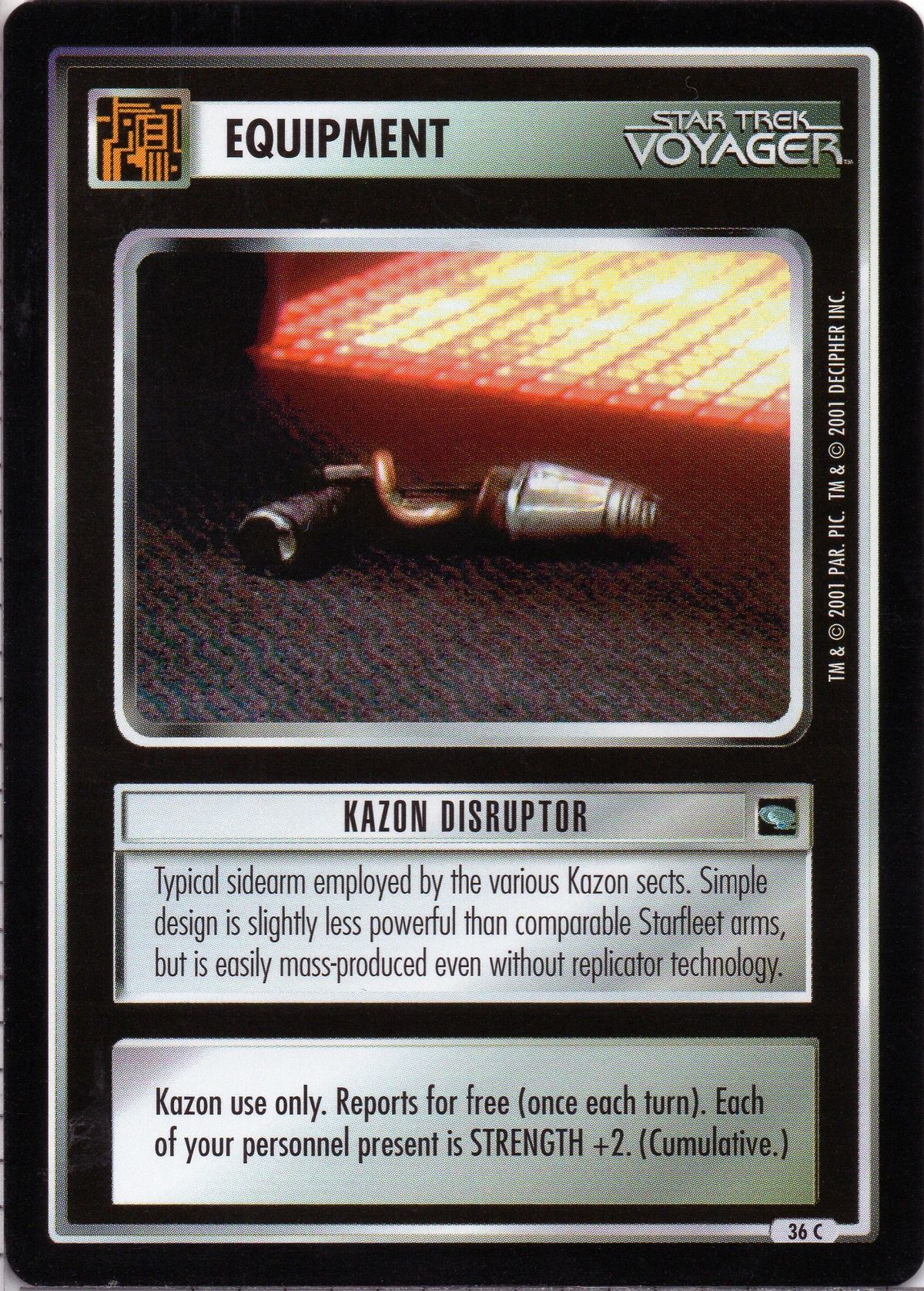 Kazon Disruptor (VOY) | CardGuide Wiki | Fandom