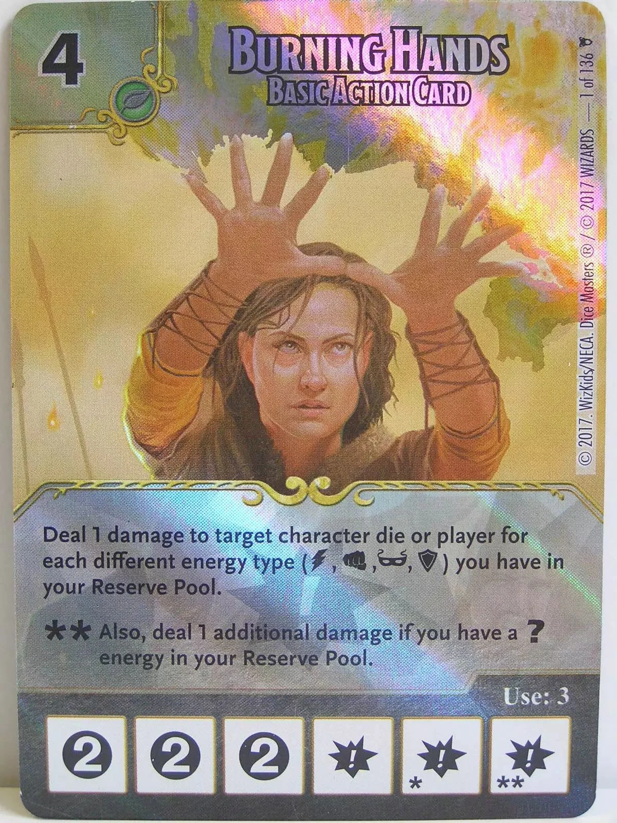 Burning Hands - Basic Action Card (ToA) (foil) | CardGuide Wiki | Fandom