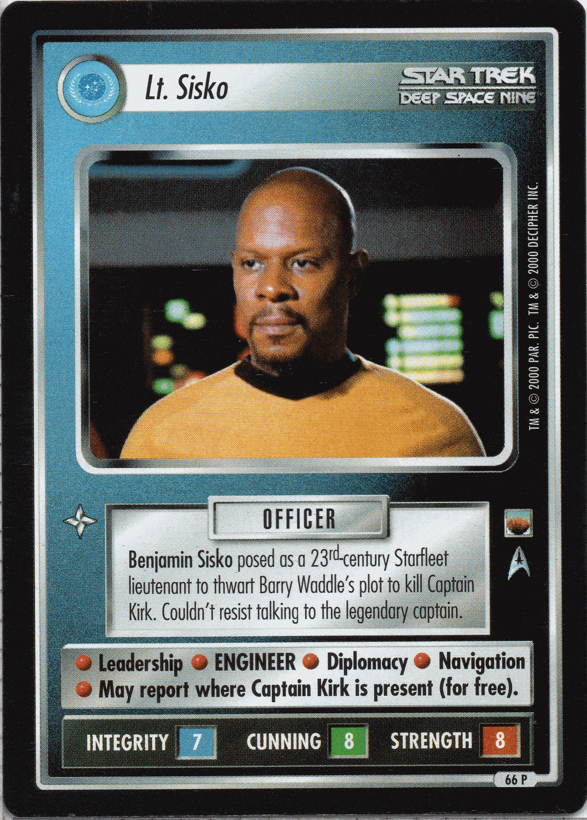 Lt Sisko Ttwt Cardguide Wiki Fandom