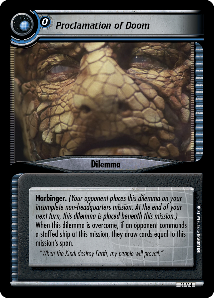 Proclamation Of Doom Aoy Cardguide Wiki Fandom