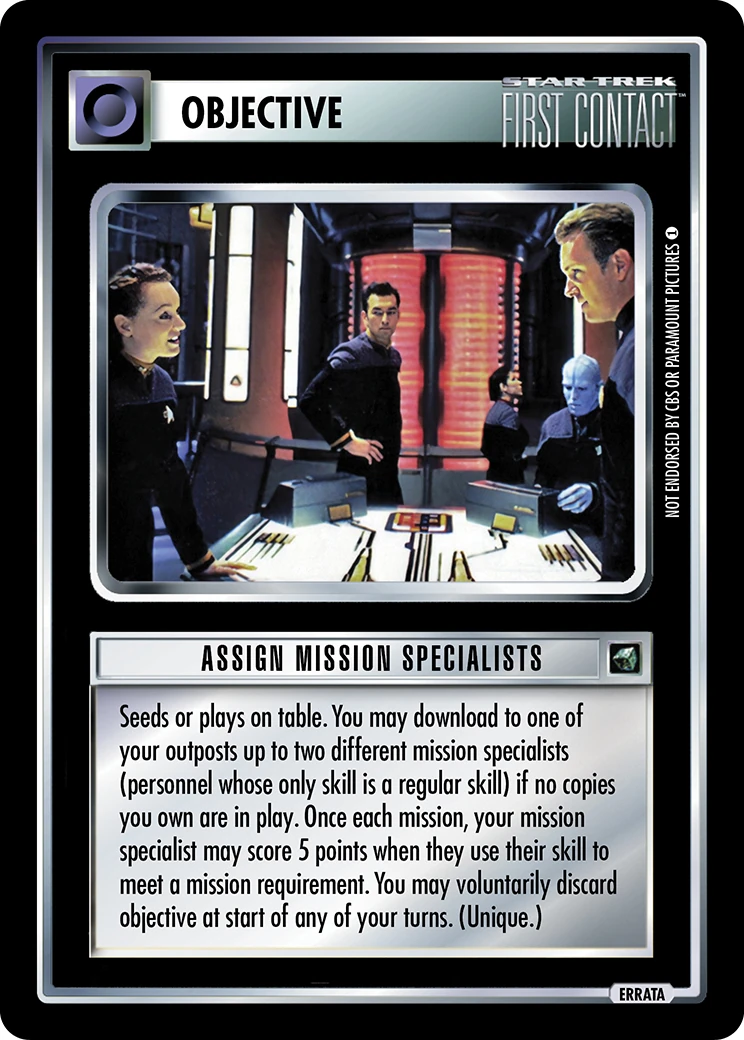 Assign Mission Specialists (Errata 2) (FC) | CardGuide Wiki | Fandom