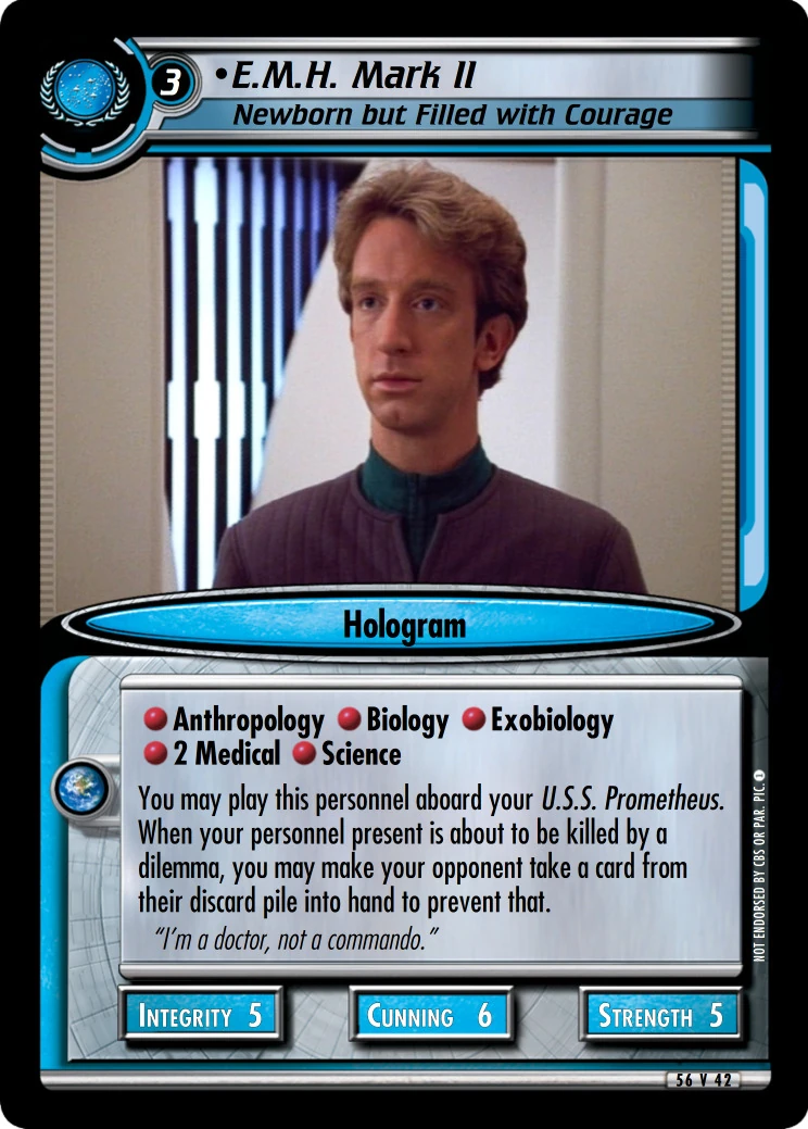 E.M.H. Mark II - Newborn but Filled with Courage (CTK) | CardGuide Wiki ...