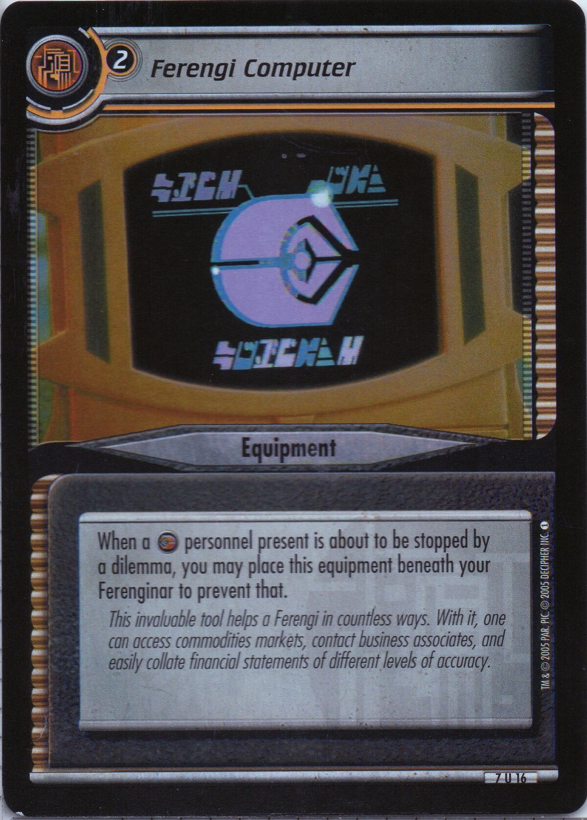 Ferengi Computer Snw Cardguide Wiki Fandom