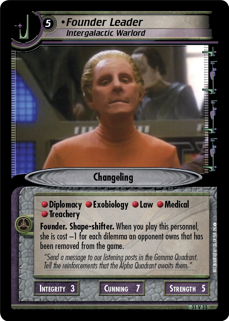 Founder Leader - Intergalactic Warlord (BoT) | CardGuide Wiki | Fandom