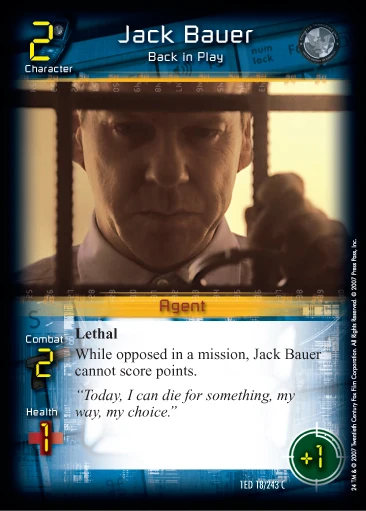Jack Bauer - Back in Play (1E) | CardGuide Wiki | Fandom