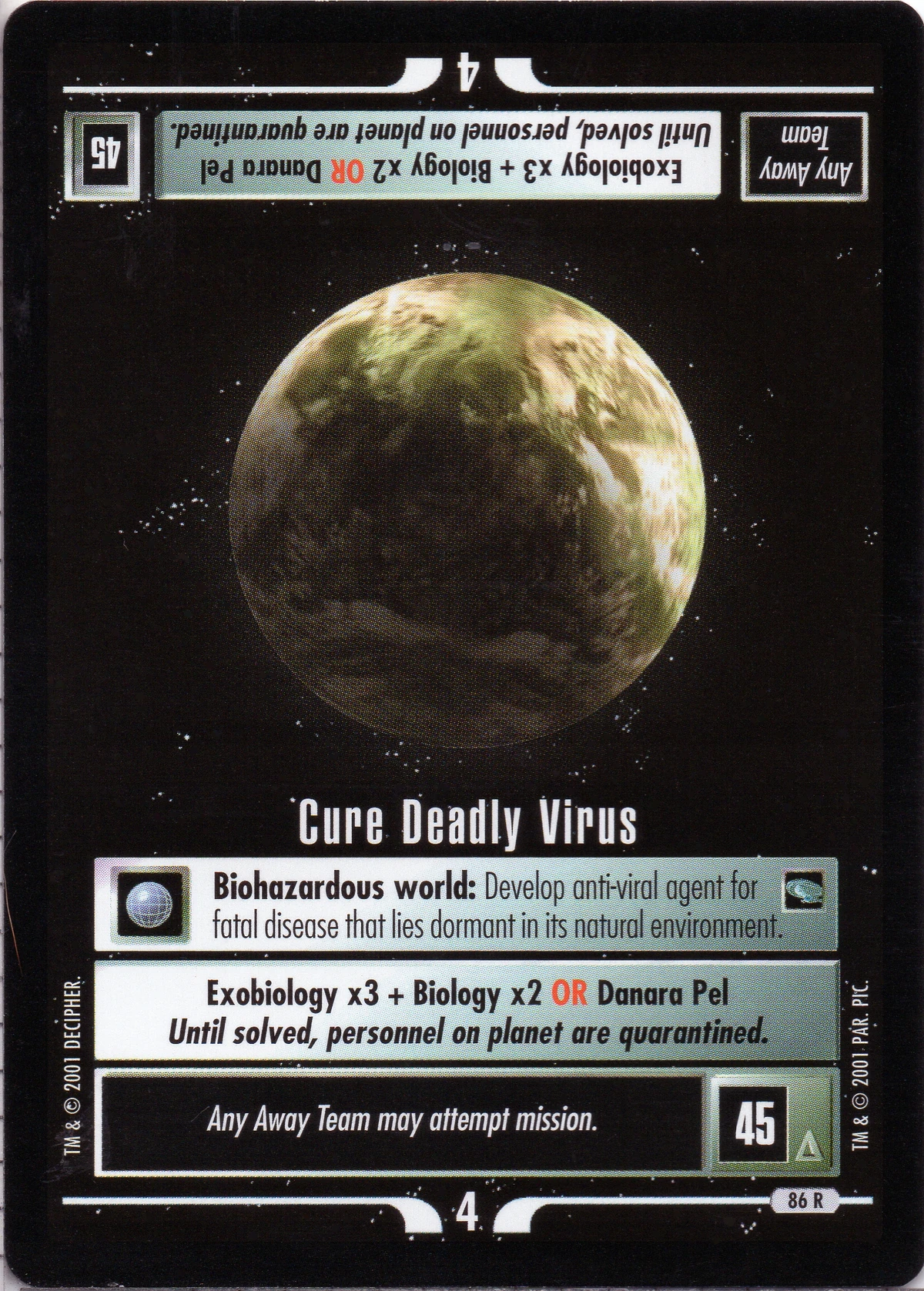 Cure Deadly Virus (VOY) | CardGuide Wiki | Fandom
