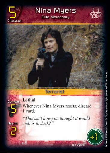 Nina Myers Elite Mercenary 1e Cardguide Wiki Fandom