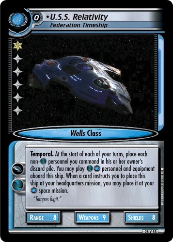 U.S.S. Relativity - Federation Timeship (MoT) | CardGuide Wiki | Fandom