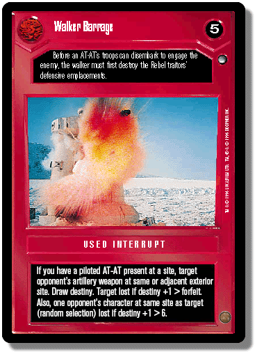 Walker Barrage (Hoth) | CardGuide Wiki | Fandom