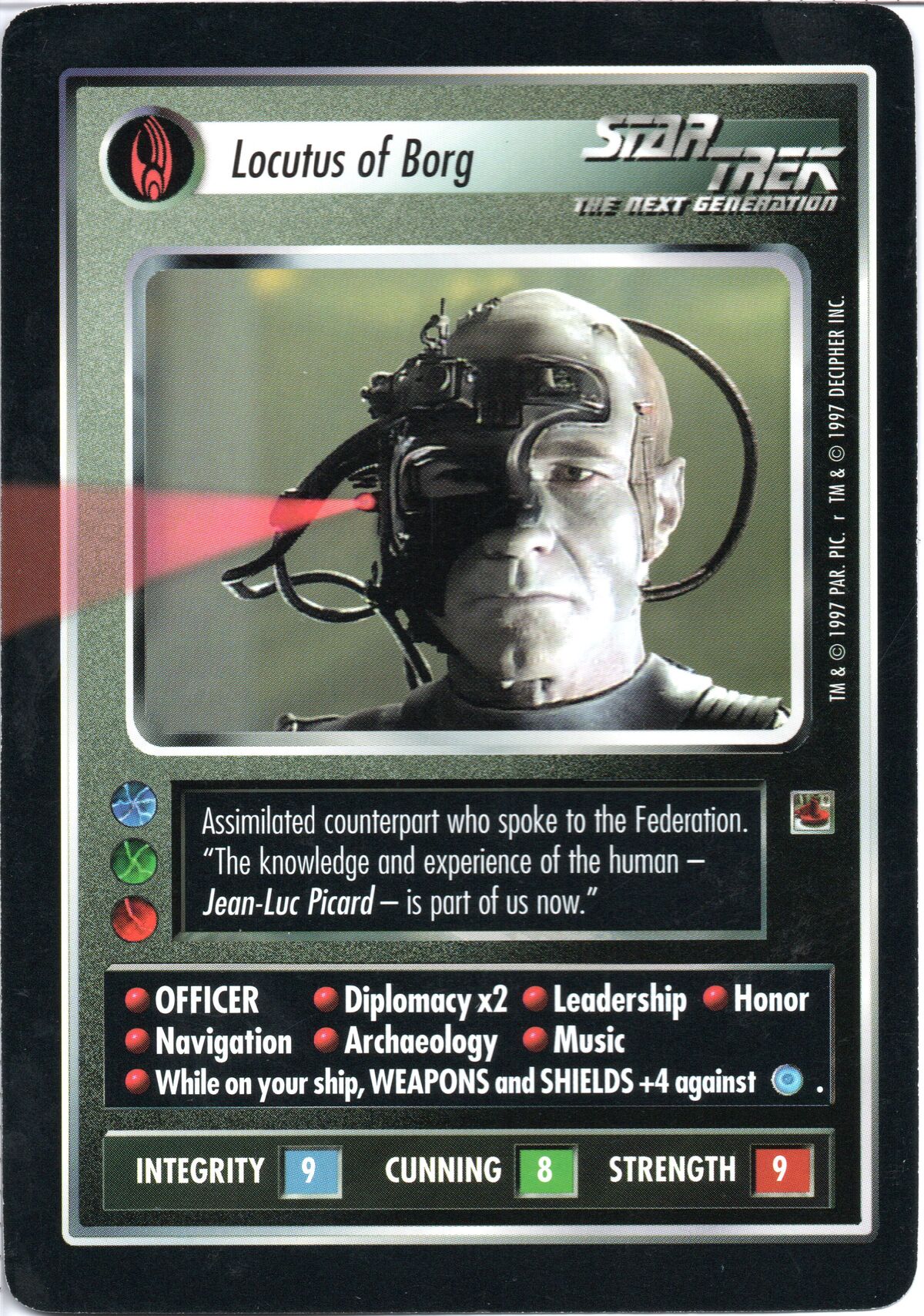 Locutus Of Borg Op Cardguide Wiki Fandom