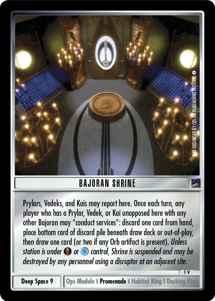 Bajoran Shrine Hf5 Cardguide Wiki Fandom