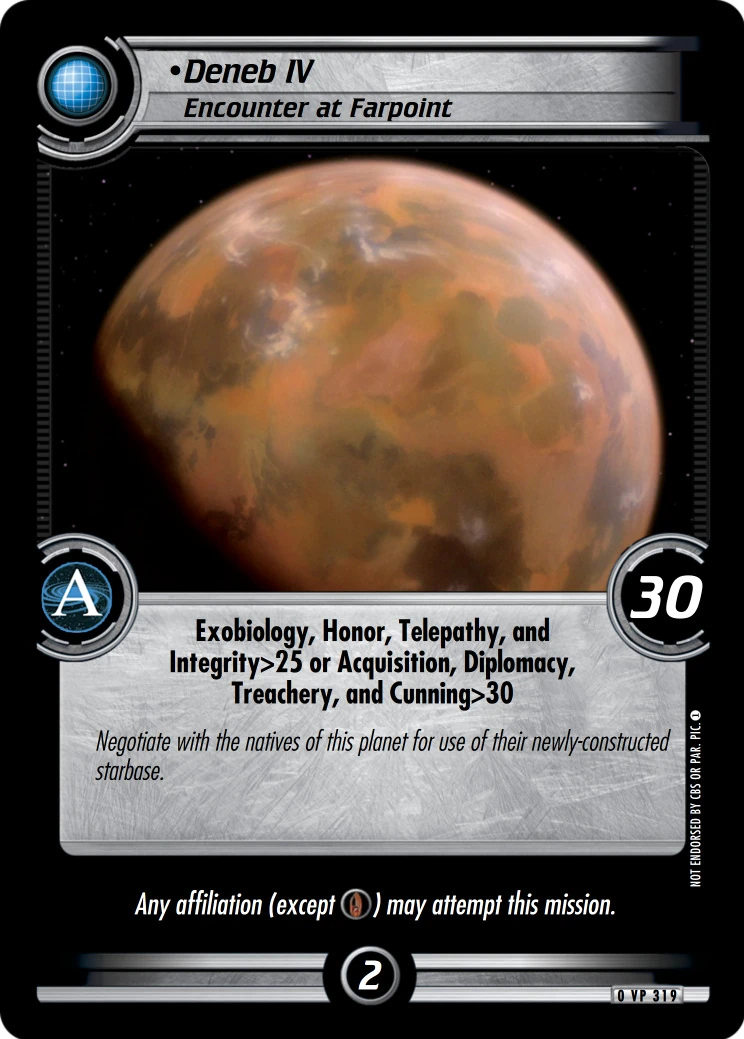 Deneb IV - Encounter at Farpoint (VP) | CardGuide Wiki | Fandom
