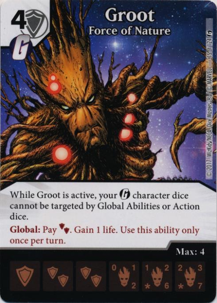 Groot Force Of Nature Gotg Cardguide Wiki Fandom