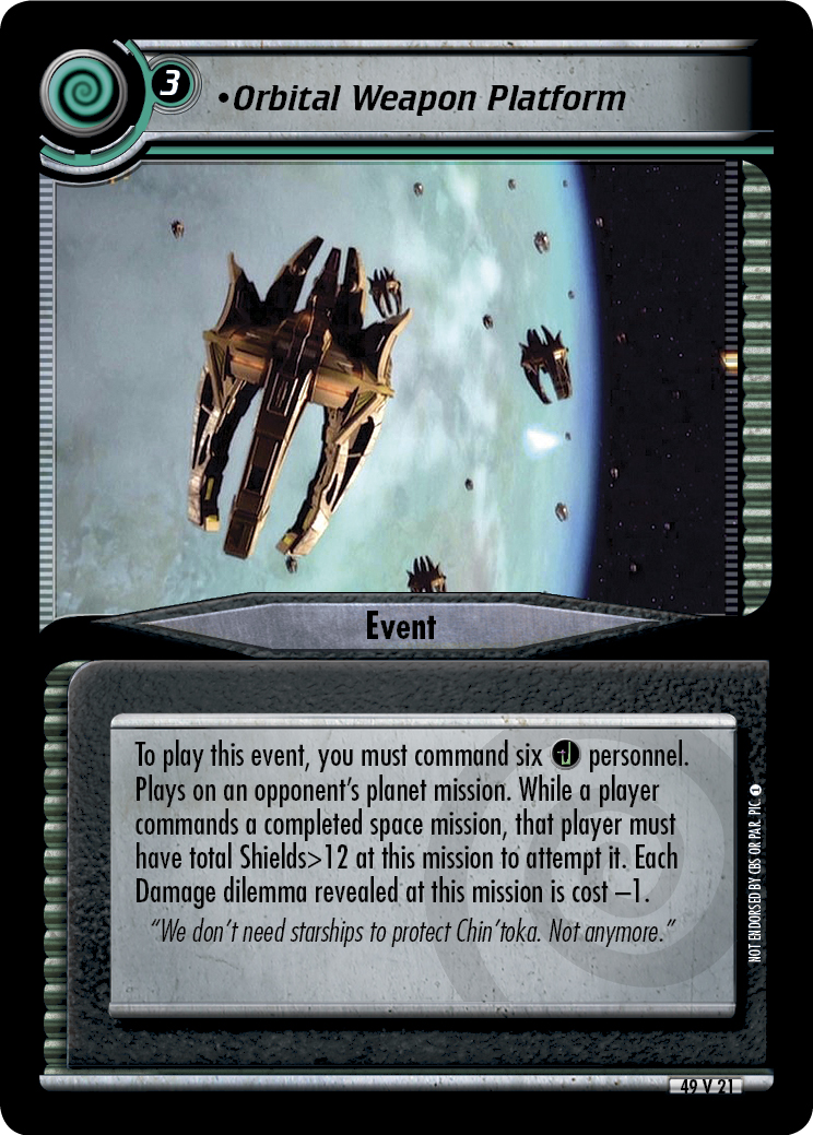 Orbital Weapon Platform Soa Cardguide Wiki Fandom