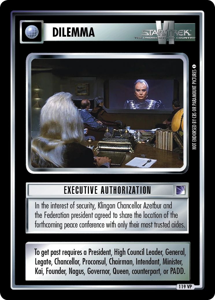 Executive Authorization (VP) | CardGuide Wiki | Fandom