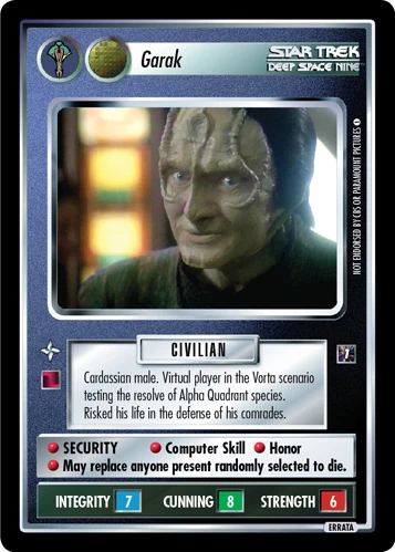Garak (Errata) | CardGuide Wiki | Fandom