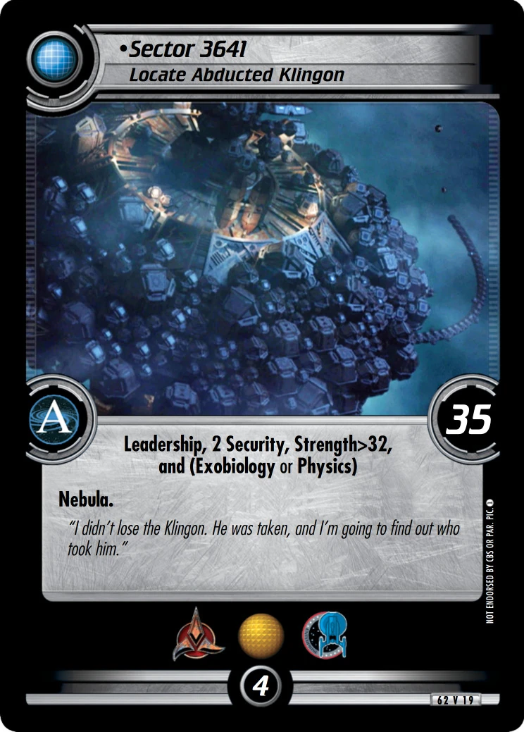 Sector 3641 - Locate Abducted Klingon (CM) | CardGuide Wiki | Fandom