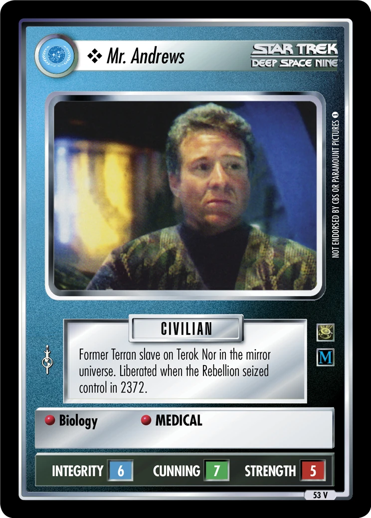 Mr. Andrews (CRS) | CardGuide Wiki | Fandom