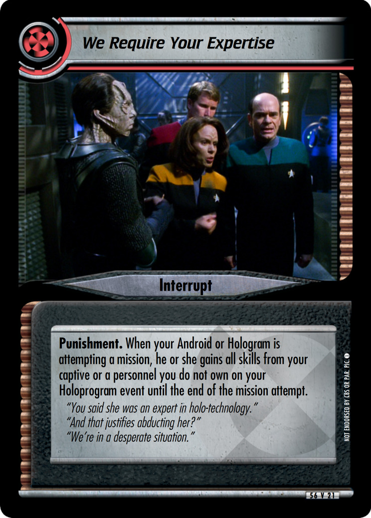 We Require Your Expertise Ctk Cardguide Wiki Fandom