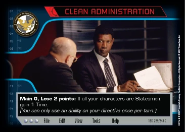 Clean Administration (1E) | CardGuide Wiki | Fandom