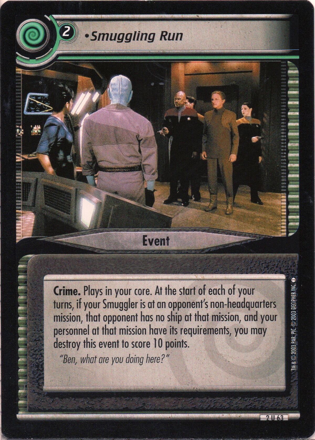 Smuggling Run Ene Cardguide Wiki Fandom