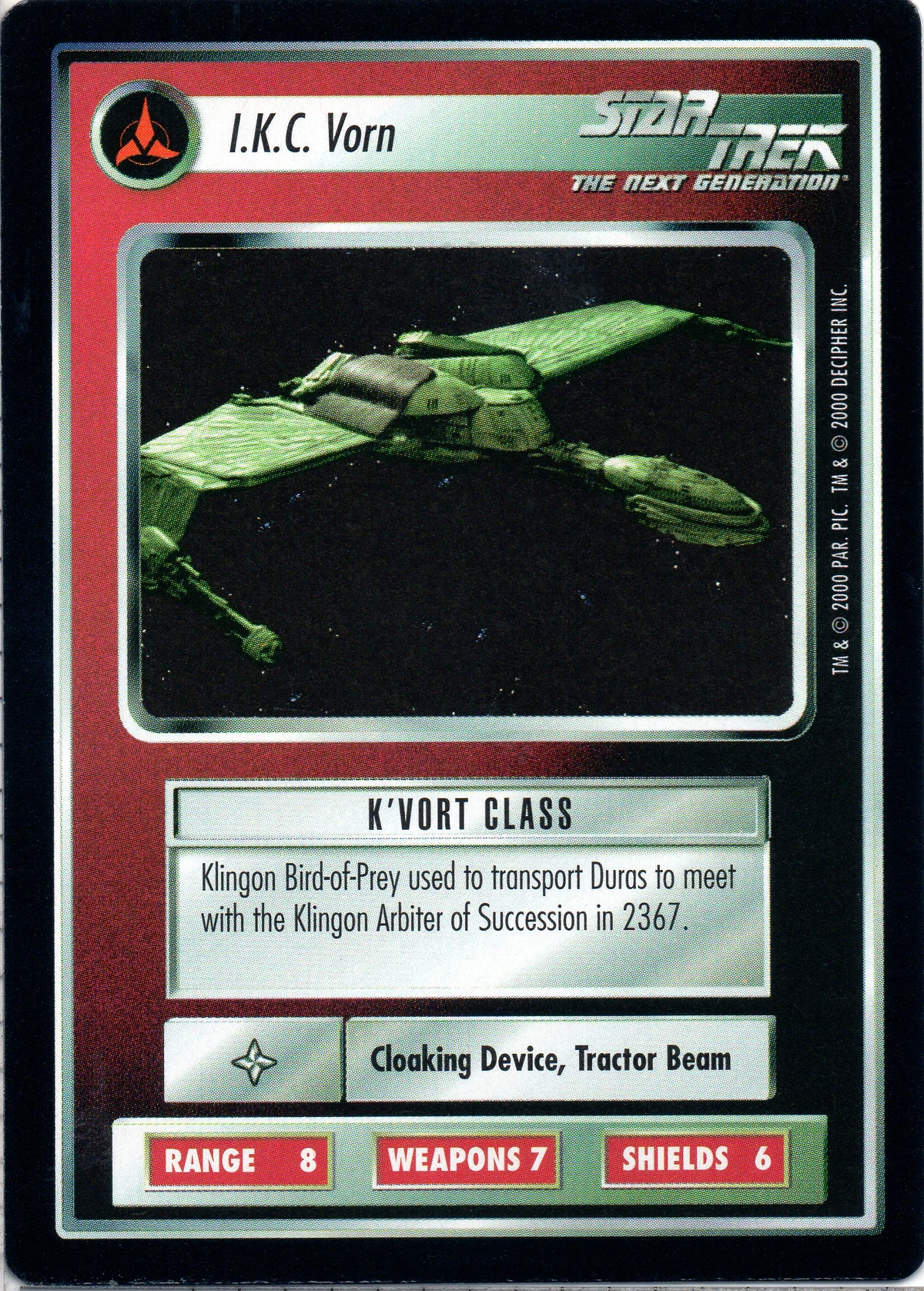 I.K.C. Vorn (TTWT) | CardGuide Wiki | Fandom