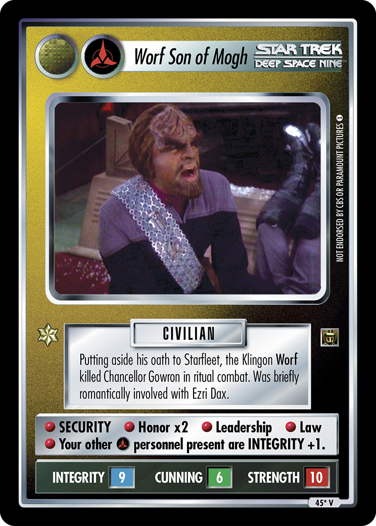 Worf Son Of Mogh Dow Ai Cardguide Wiki Fandom