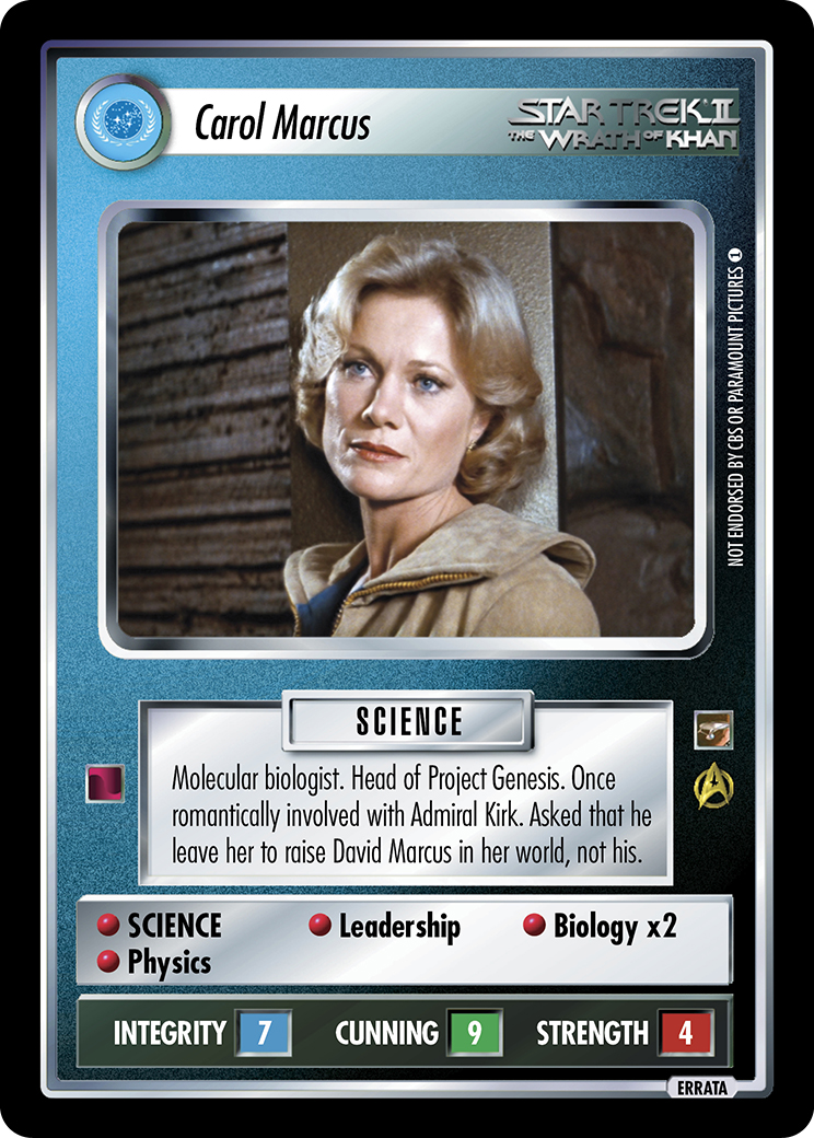 Carol Marcus Errata Tmp Cardguide Wiki Fandom
