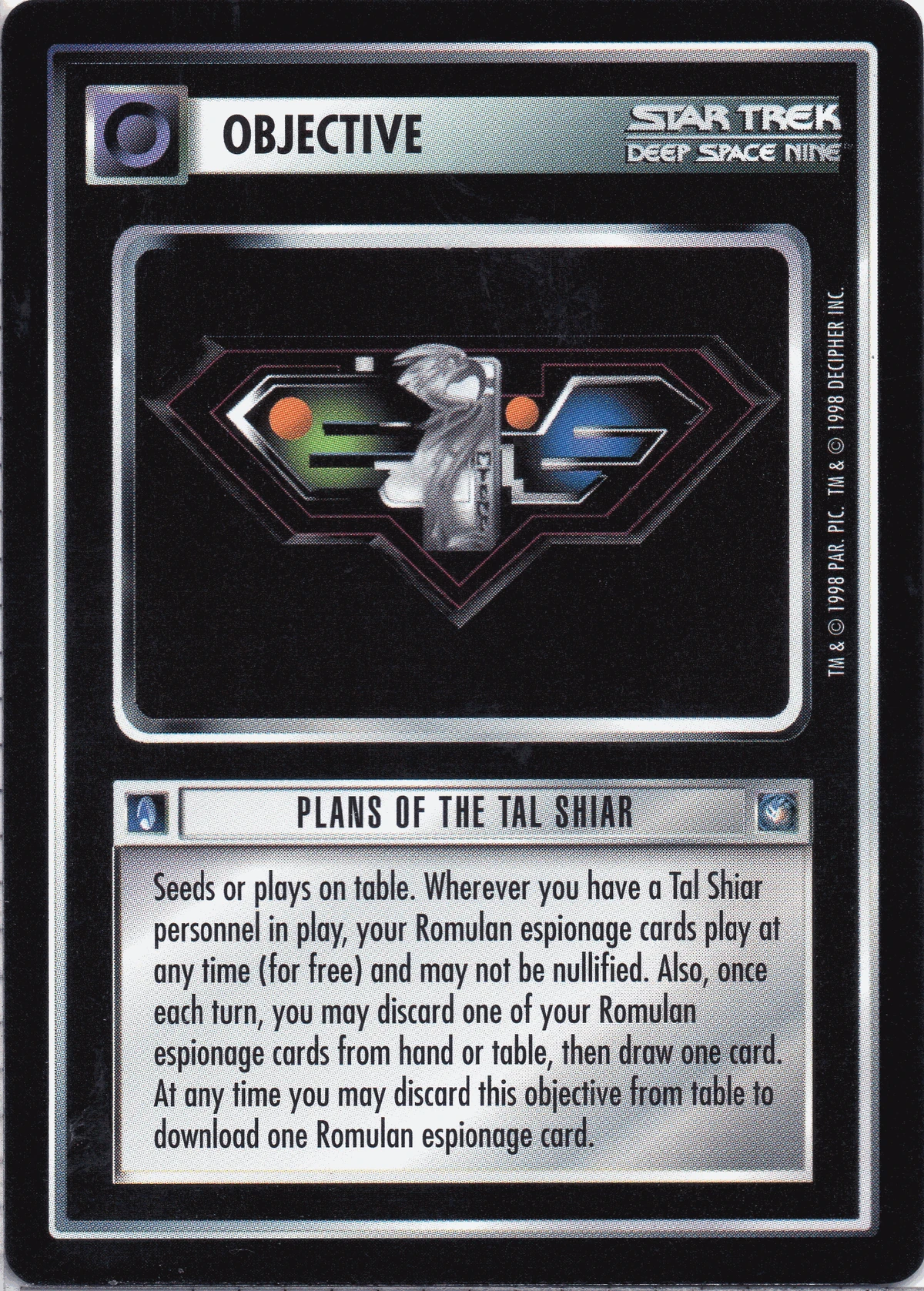 Plans of the Tal Shiar (DS9) | CardGuide Wiki | Fandom