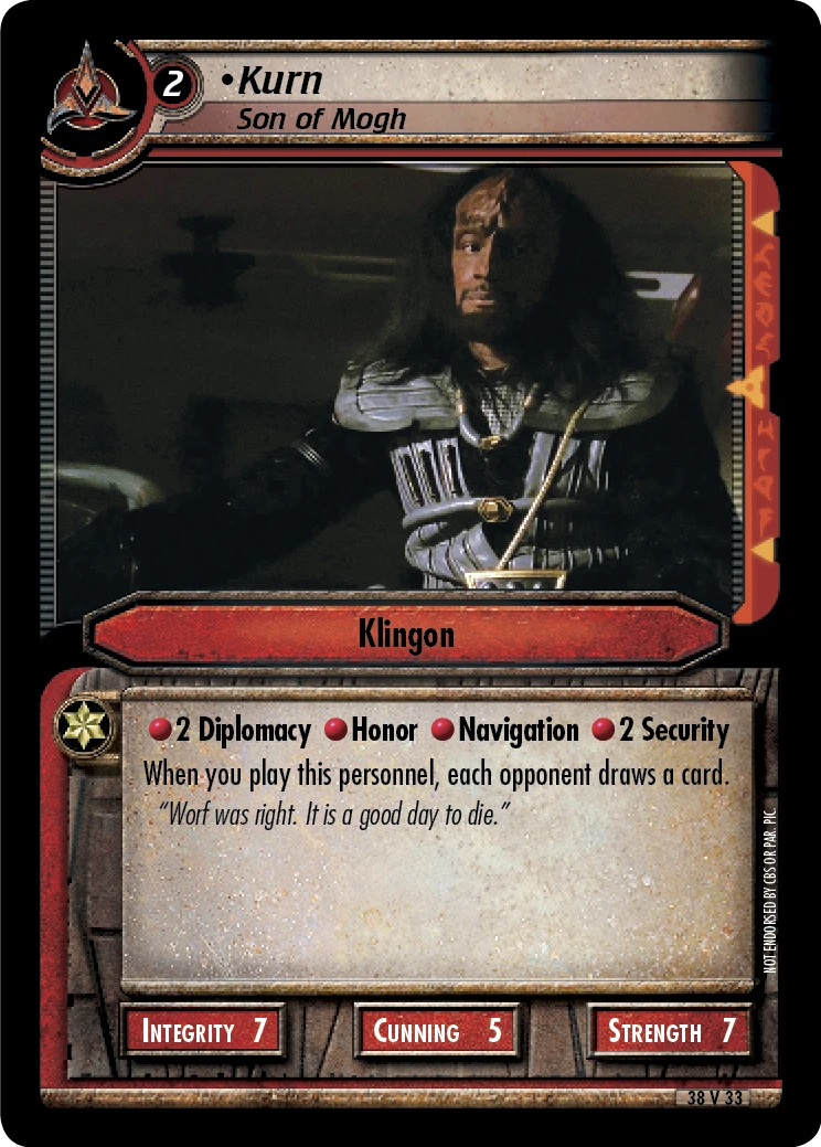 Kurn - Son of Mogh (HT) | CardGuide Wiki | Fandom