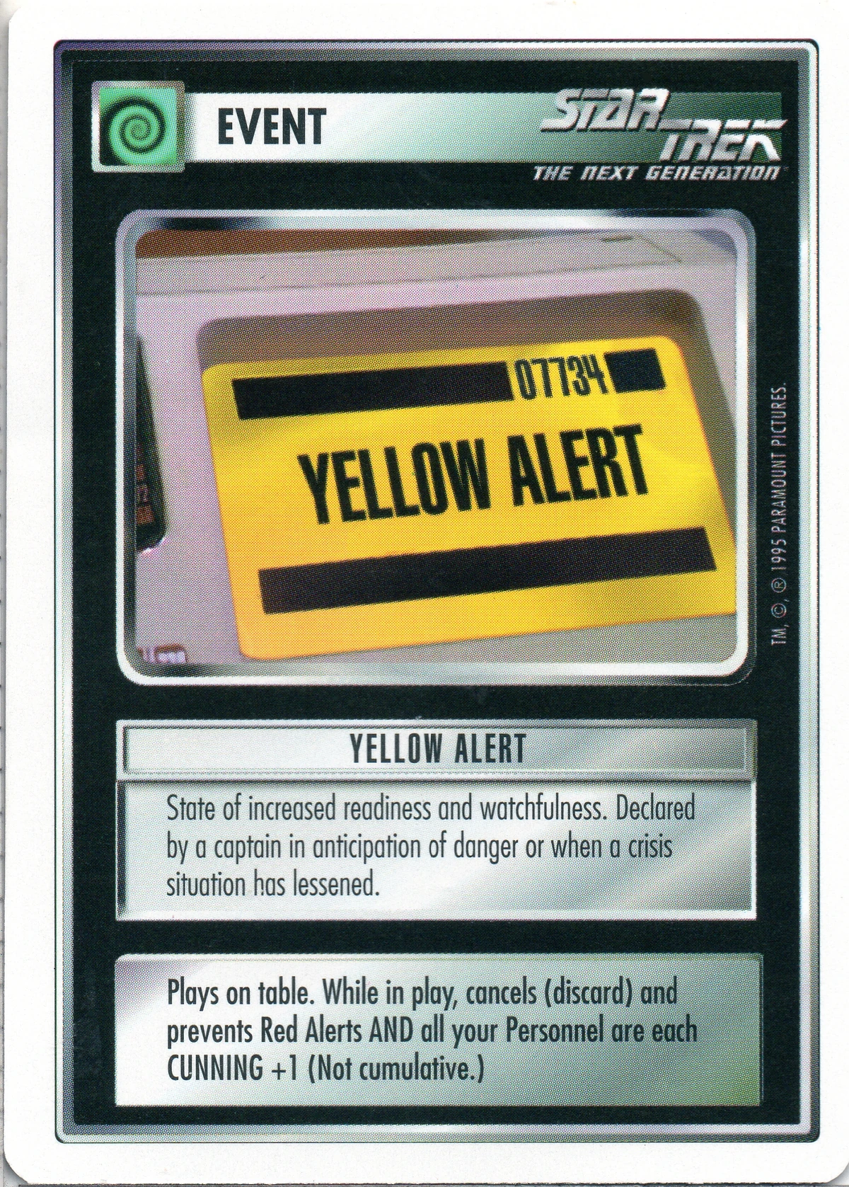 Yellow Alert | CardGuide Wiki | Fandom