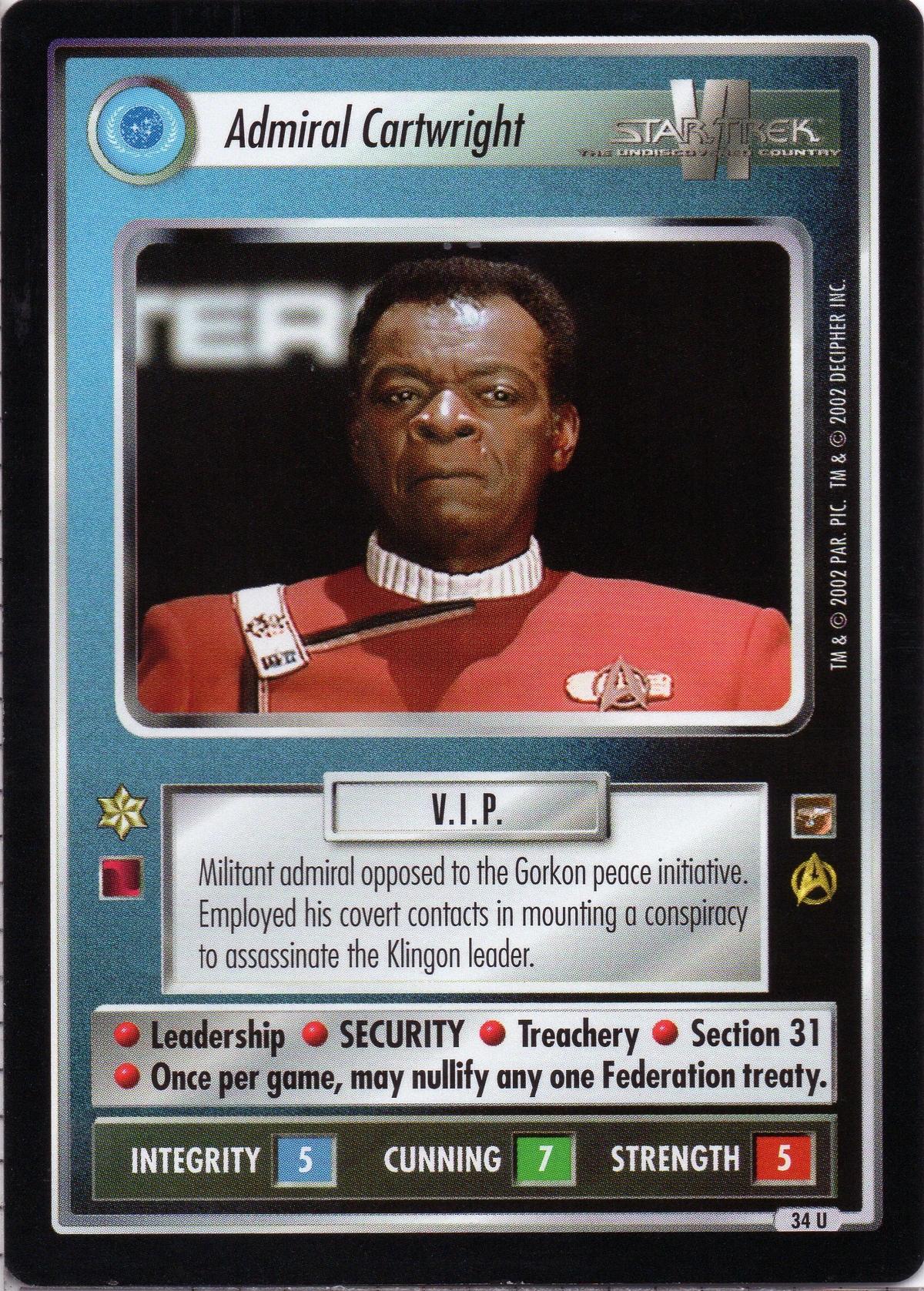 Admiral Cartwright | CardGuide Wiki | Fandom