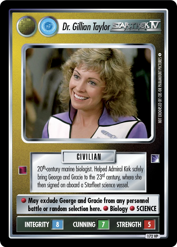 Dr. Gillian Taylor (VP) | CardGuide Wiki | Fandom