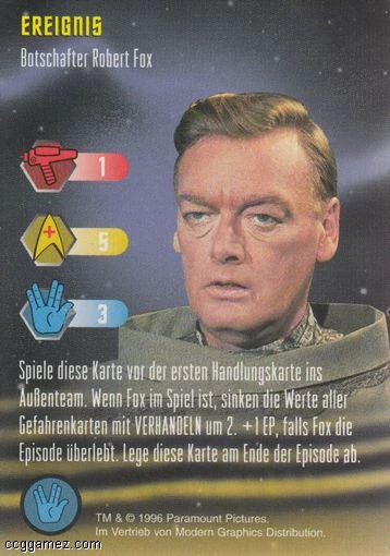 Botschafter Robert Fox (ST) (DE) | CardGuide Wiki | Fandom