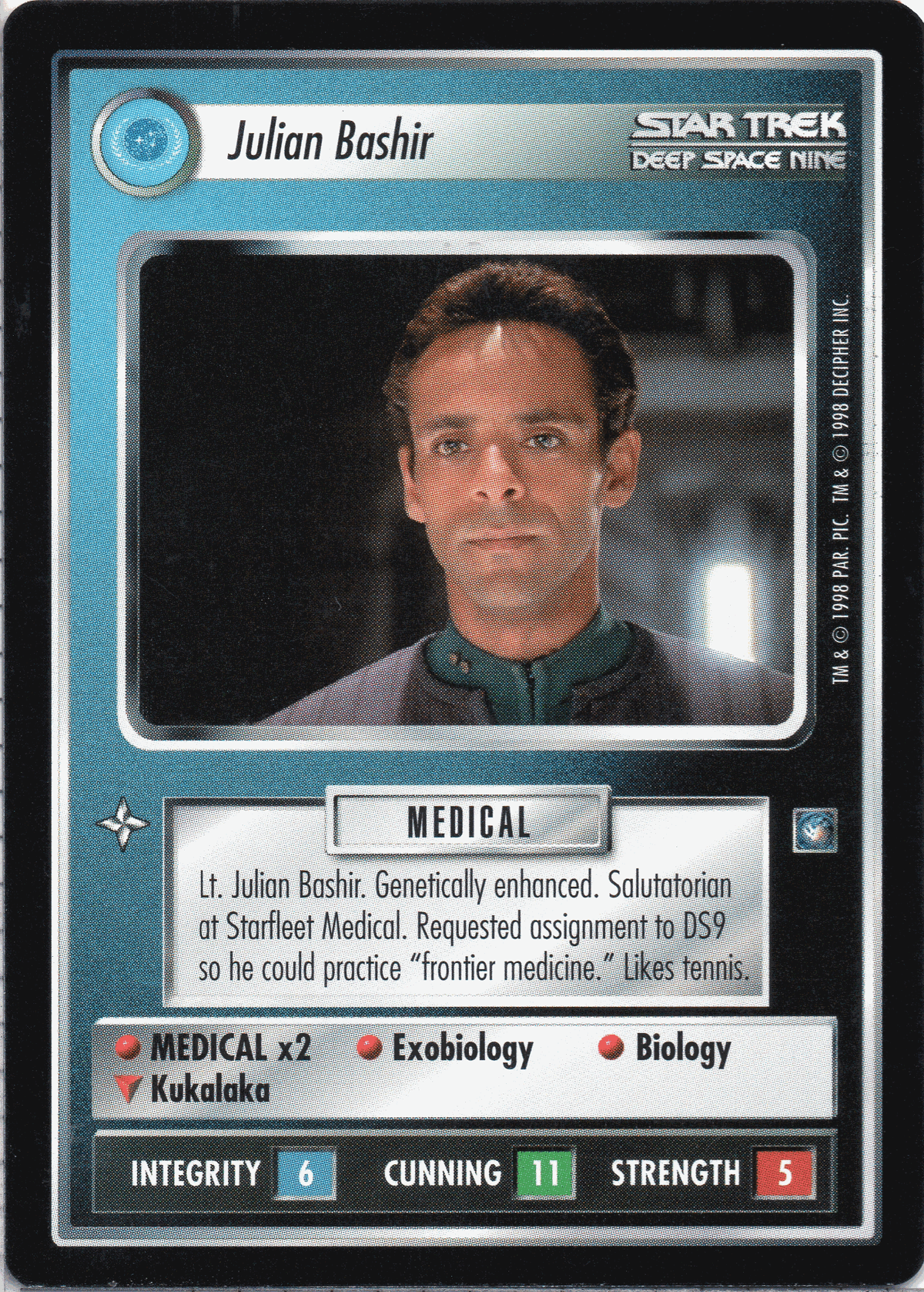 Julian Bashir Ds9 Cardguide Wiki Fandom