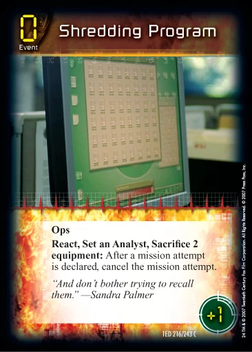 Shredding Program (1E) | CardGuide Wiki | Fandom