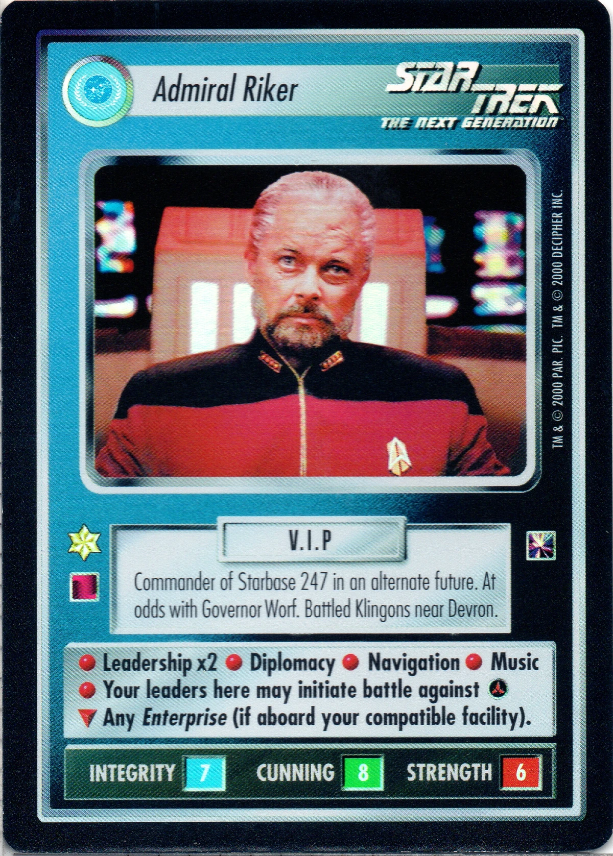 Admiral Riker (Reflections) | CardGuide Wiki | Fandom