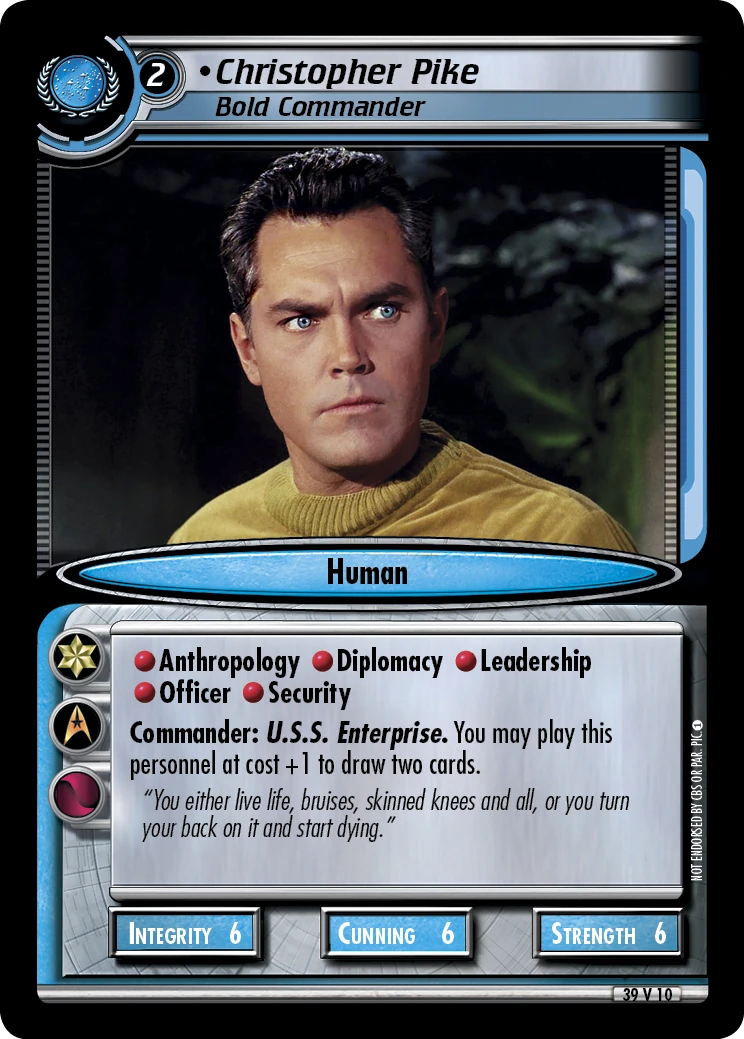 Christopher Pike - Bold Commander (ST50) | CardGuide Wiki | Fandom