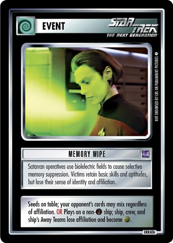 Memory Wipe (Errata) | CardGuide Wiki | Fandom