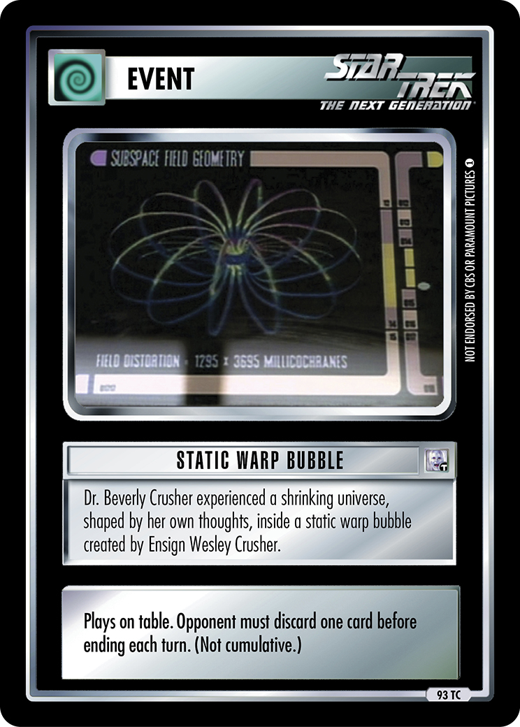 Static Warp Bubble Pt Cardguide Wiki Fandom