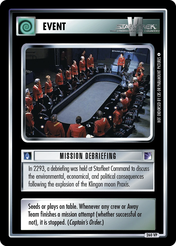 Mission Debriefing (VP) | CardGuide Wiki | Fandom