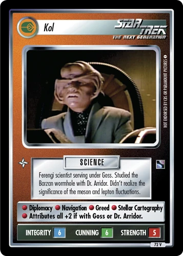 Kol (TNG) | CardGuide Wiki | Fandom