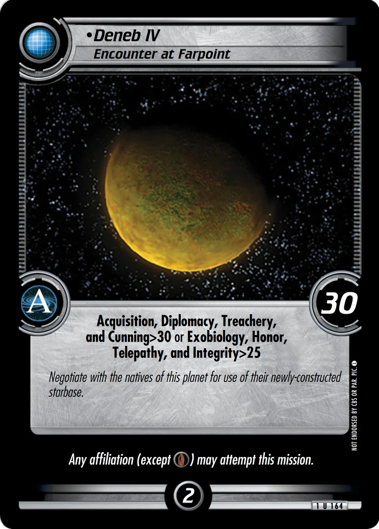 Deneb IV - Encounter at Farpoint (Errata 2) (2E) | CardGuide Wiki | Fandom