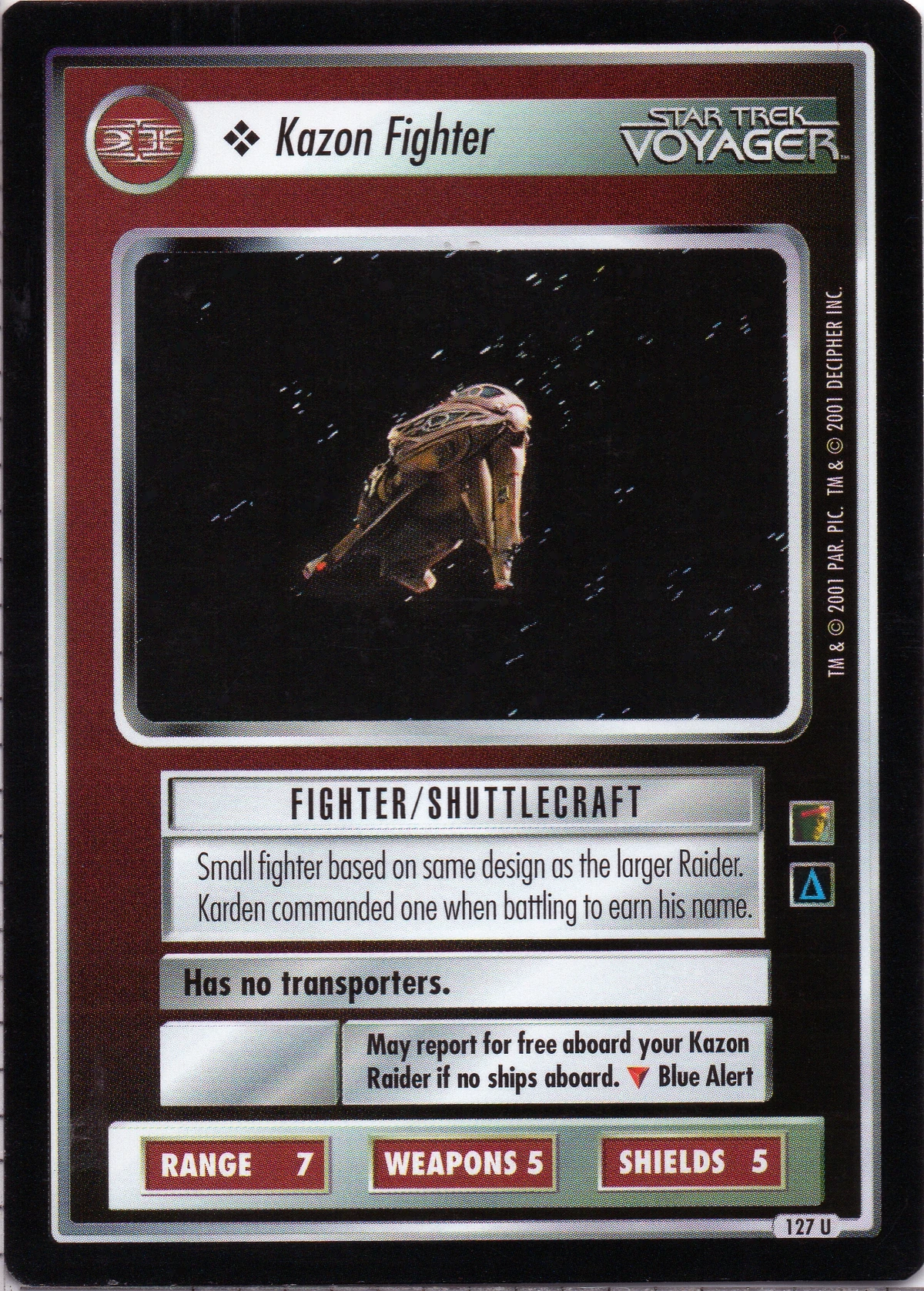 Kazon Fighter (TB) | CardGuide Wiki | Fandom