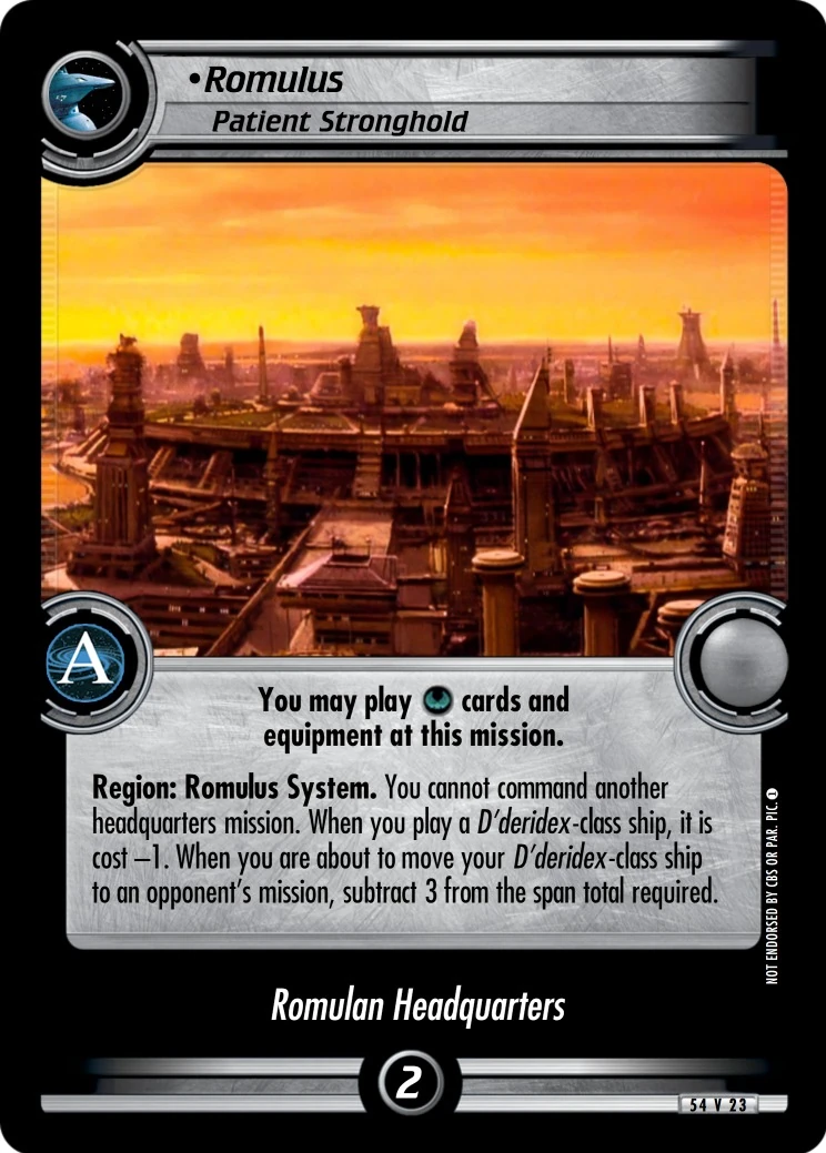 Romulus - Patient Stronghold (MAH) | CardGuide Wiki | Fandom