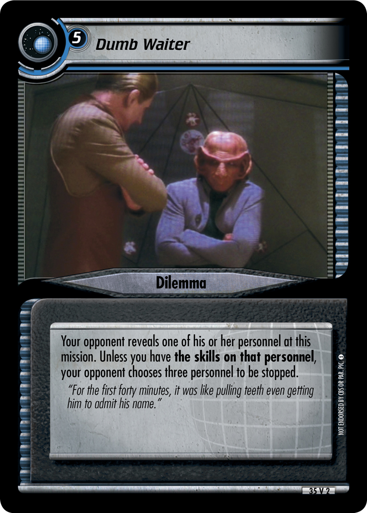 Dumb Waiter Fote Cardguide Wiki Fandom