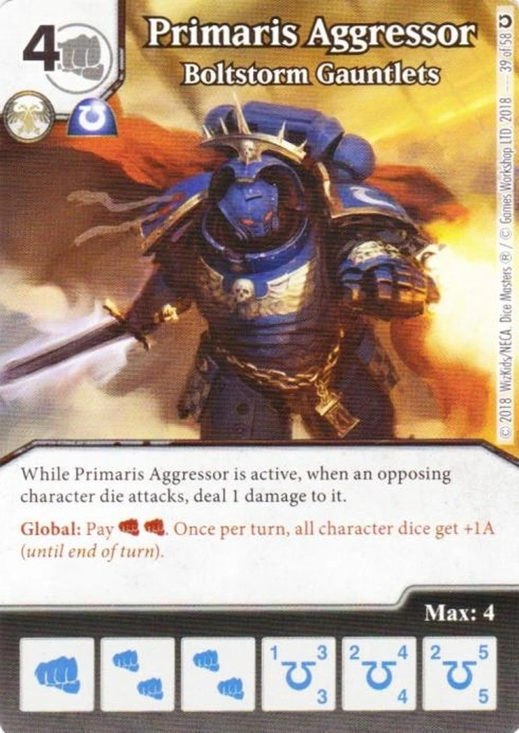 Primaris Aggressor - Boltstorm Gauntlets (BFUCB) | CardGuide Wiki | Fandom